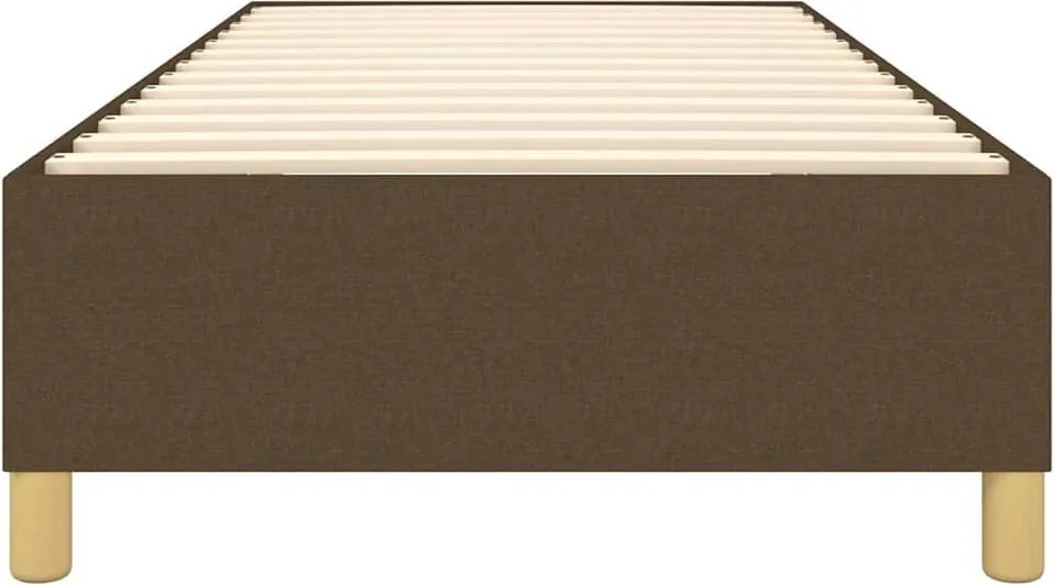 Rám postele s boxspringem tmavě hnědá 90 x 190 cm textil 3120924
