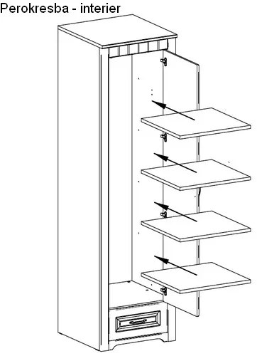 Šatní skříň Atik, bílá