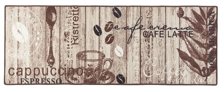 Hnědý kuchyňský běhoun Hanse Home Delicious Coffee, 67 x 180 cm