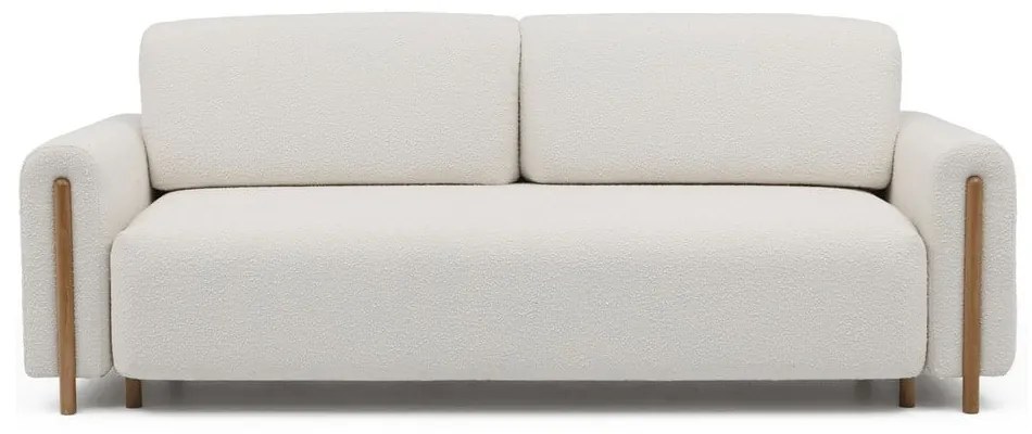 Slonovinová rozkládací/s úložným prostorem pohovka z textilie bouclé 244 cm Arcadova - II. jakost – ELTAP