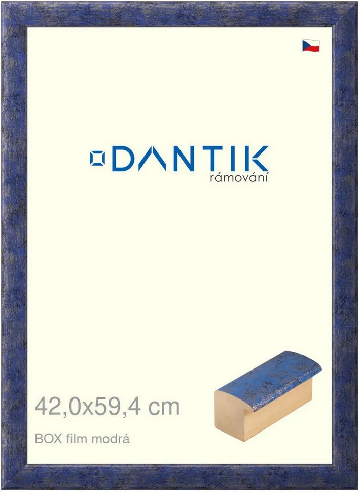 DANTIK rámeček 42x59,4 | BOX film modrá (Plexi Čiré)