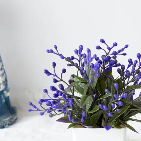Bytová dekorace - umělé rostliny v květináči - výška 11 cm Barvy: fialová