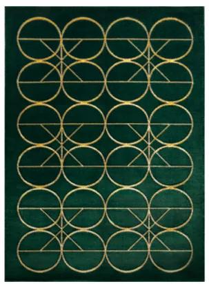 Koberec EMERALD exkluzivní 1010 glamour, styl kruhy flekově zelený/zlatý