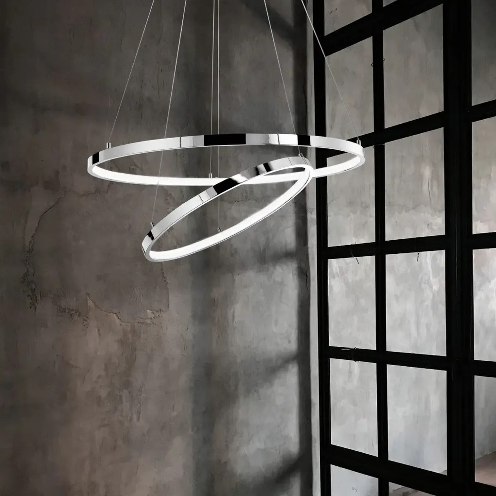LED lustr Aria 85W 60 chrome stmívatelné