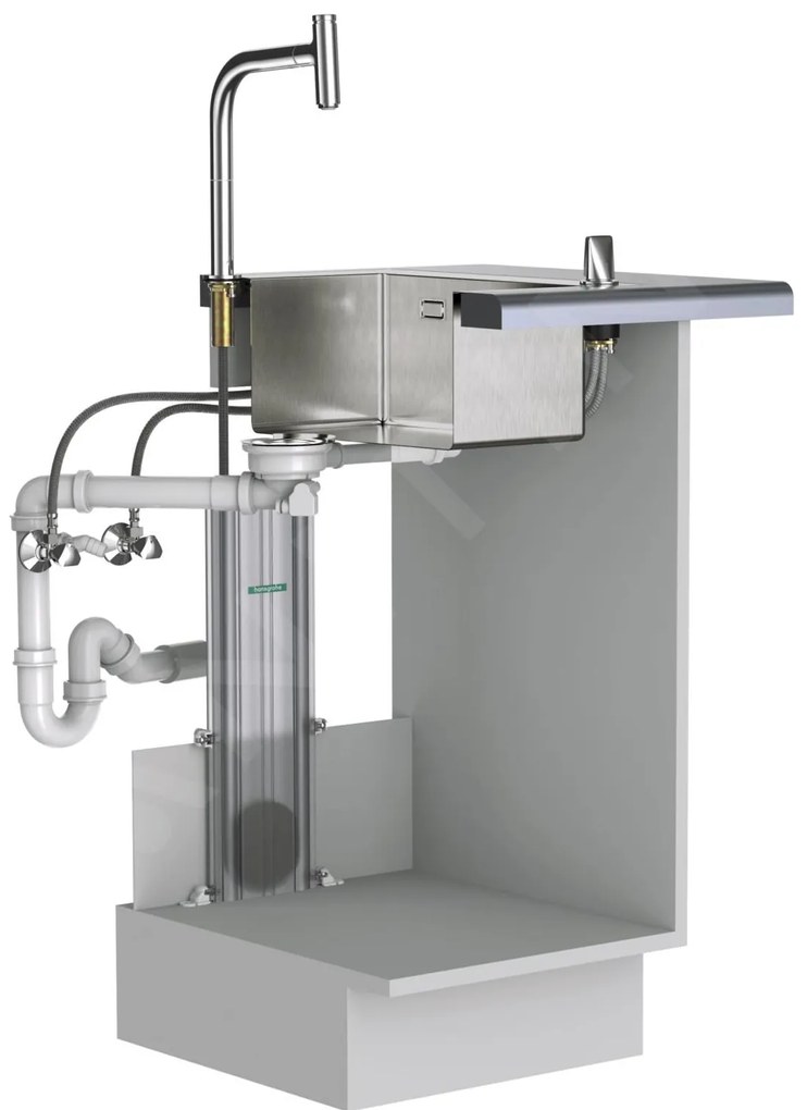 Hansgrohe M71, dřezová baterie Metris Select s výsuvnou koncovkou, sBox, EcoSmart, chromová, 73807000