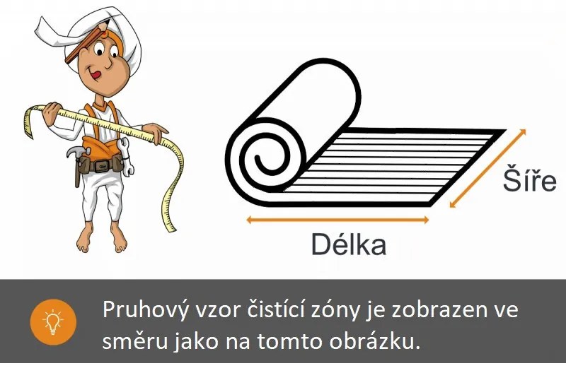 Podlahové krytiny Vebe - rohožky Čistící zóna Capri 07 - Rozměr na míru cm