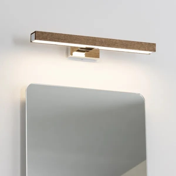 Brilagi-LED Koupelnové osvětlení zrcadla WOODY MIRROR LED/8W/230V IP44 dub/chrom