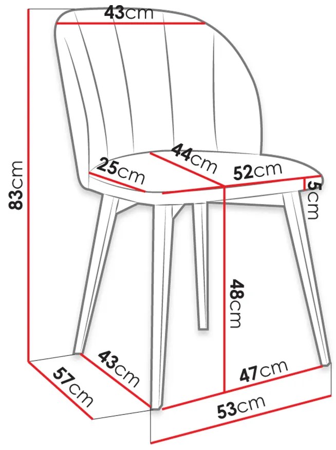 Čalouněná kuchyňská židle PIMA 1 - černá / béžová