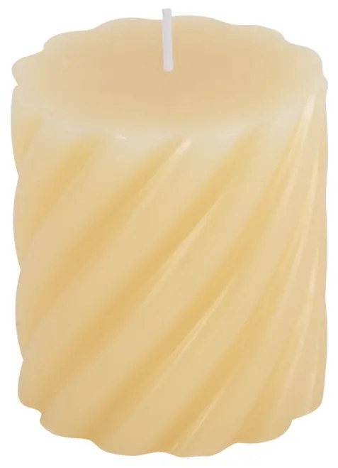 Svíčka Swirl S 7,5cm vanilkově žlutá Present Time