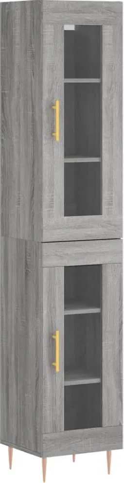Skříň highboard šedá sonoma 34,5 x 34 x 180 cm kompozitní dřevo 3199423