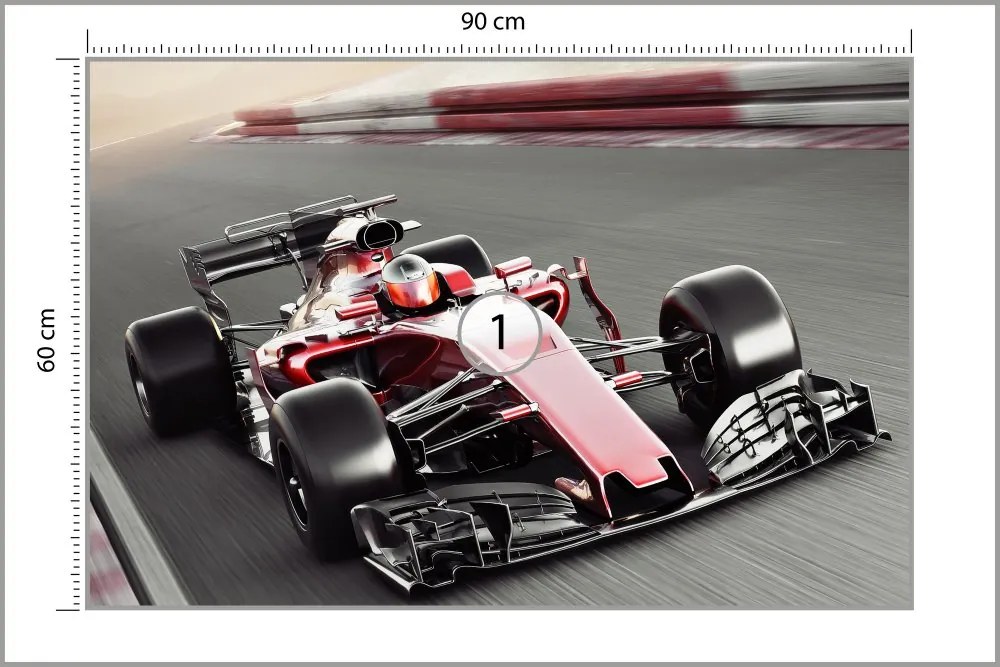 Fototapeta Vůz F1 Na Trati Hladký vinyl 254x184