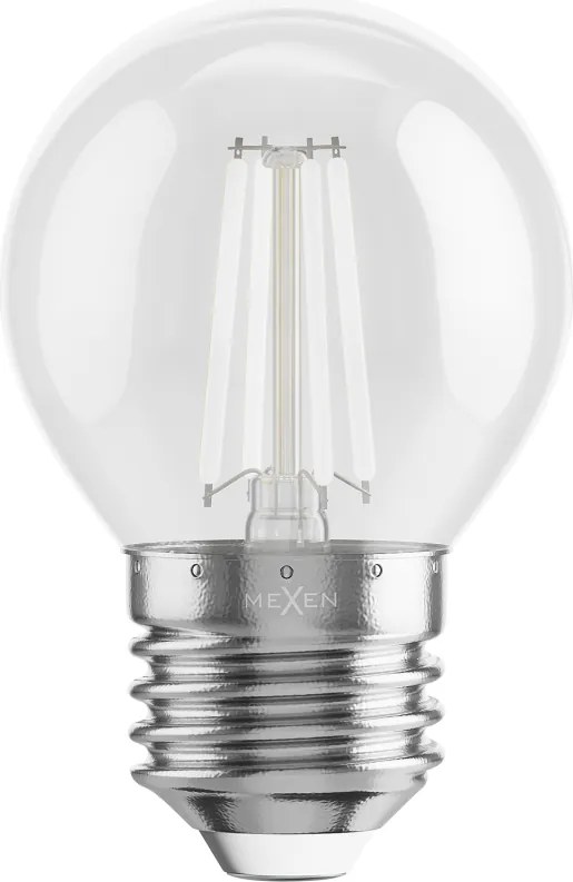 Mexen Vintis, LED filamentová žárovka E27, G45, 4 W, modrá, čirá, L156-E27-04XX-47