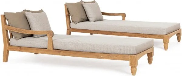 BIZZOTTO Teakový lounge set BALI natural 206x87 cm