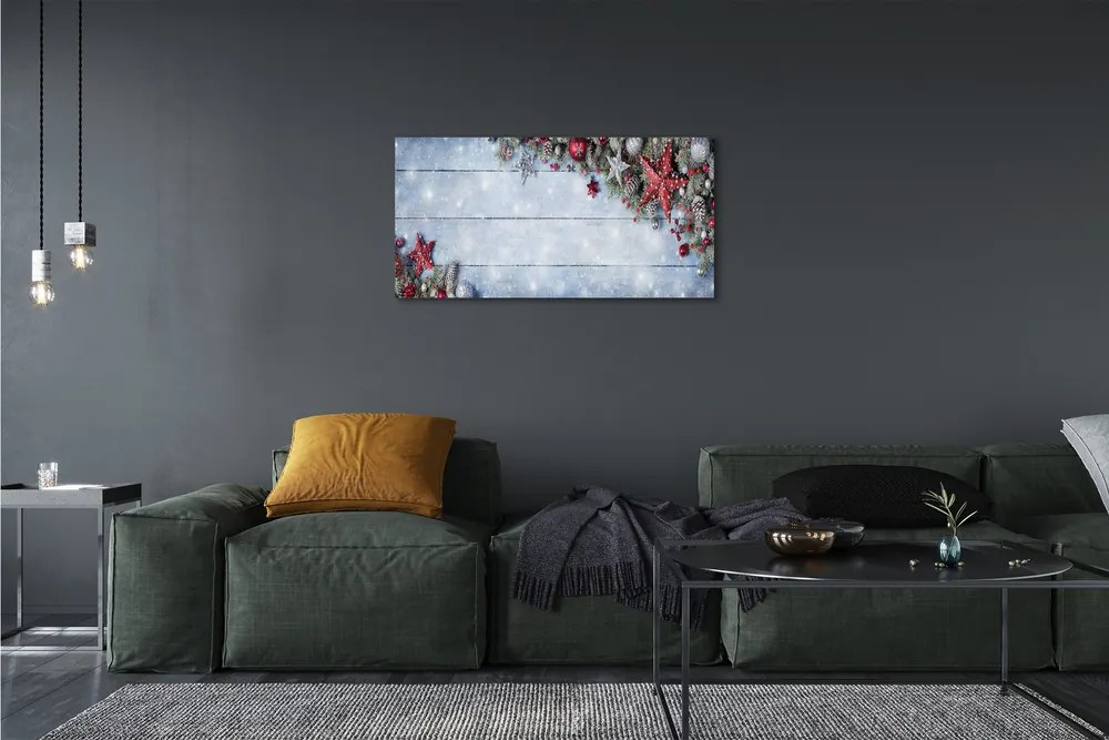 Obrazy na plátně Ozdoby kužely desky 120x60 cm