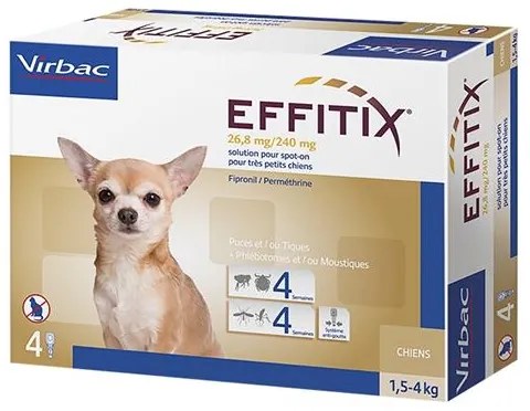 Effitix Spot-on XS a.u.v. 26,8mg/240mg sol 4x0,44 ml