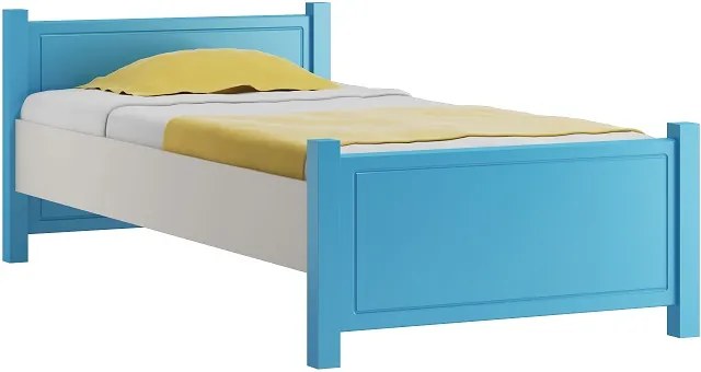 Dětská postel LEO vč. roštu Rozměry: 90 x 200 cm, Barevné provedení: bílá / zelená
