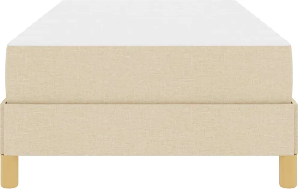Postel s boxspringem s matrací Krémová 90 x 190 cm textil 3398533