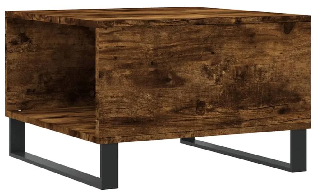 Konferenční stolek kouřový dub 55x55x36,5 cm kompozitní dřevo - Default Title