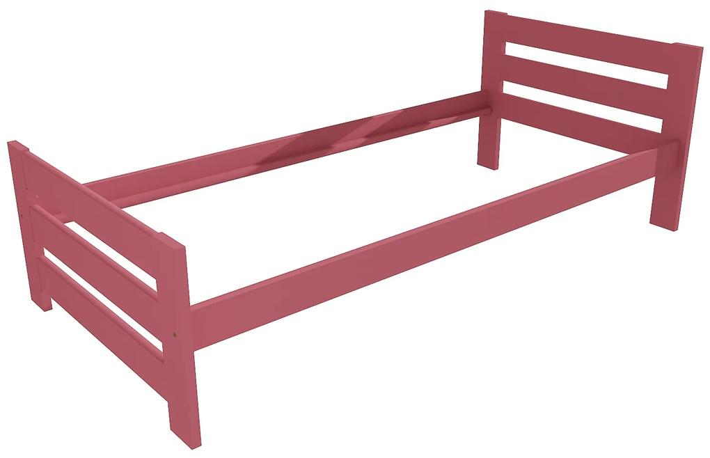 Vomaks Jednolůžková postel VMK005D Rozměr: 90 x 200 cm, Barva: barva růžová