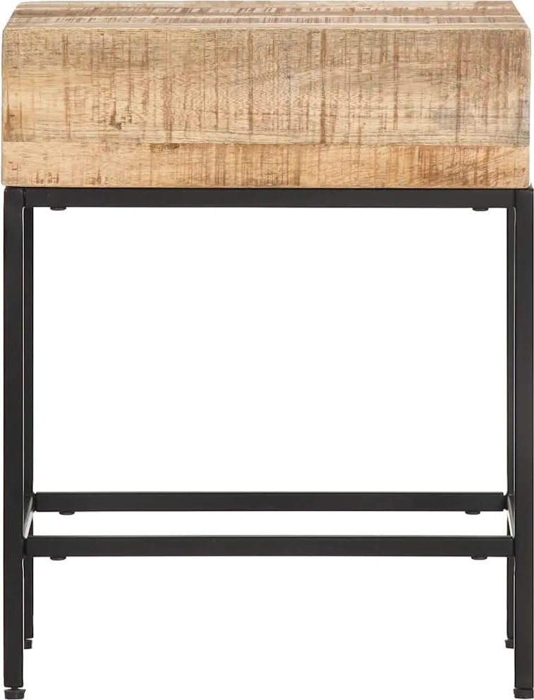 Odkládací stolek 40x30x50 cm masivní hrubé mangovníkové dřevo 320938