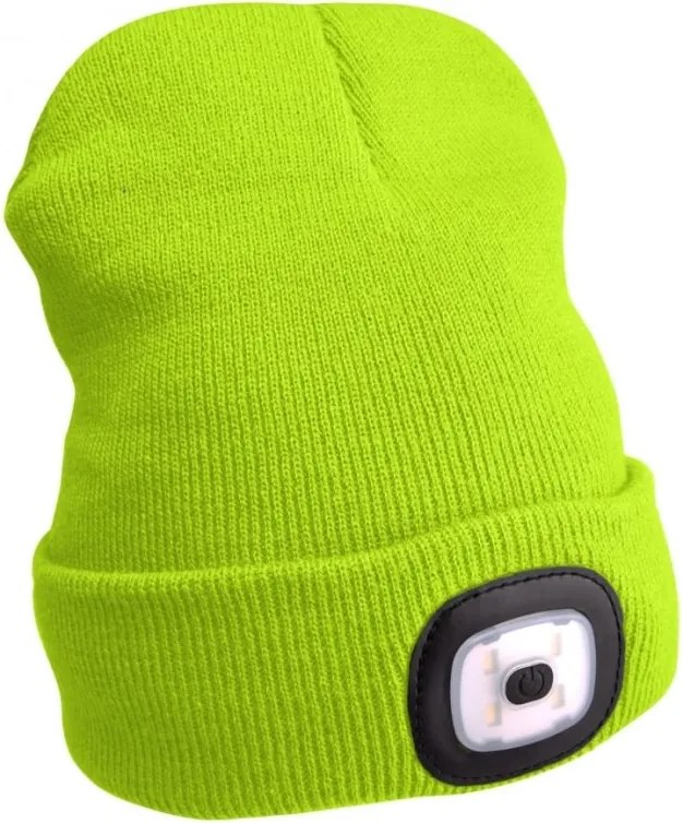 EXTOL LIGHT čepice s čelovkou 45lm, nabíjecí, USB, fluorescentní žlutá, univerzální velikost 43194