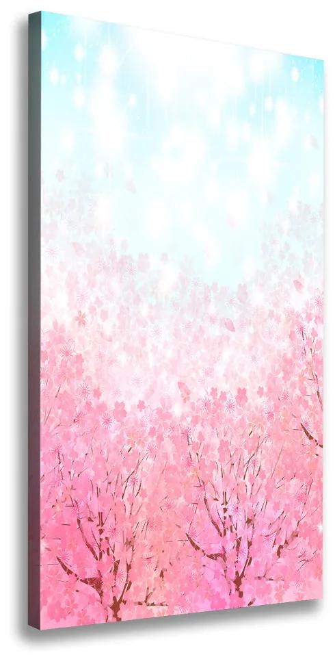 Wallmuralia Vertikální Foto obraz canvas Květy višně 50x100