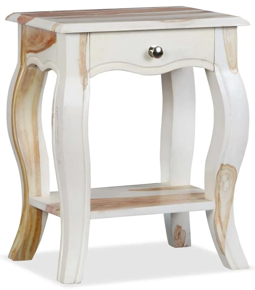 Noční stolek, masivní sheeshamové dřevo, 40x30x50 cm - Default Title