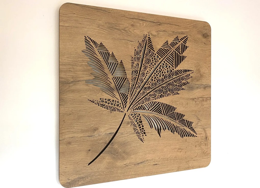 Li-Go "List javoru" světelný obraz 230V 62x62 cm provedení povrchu: bílá