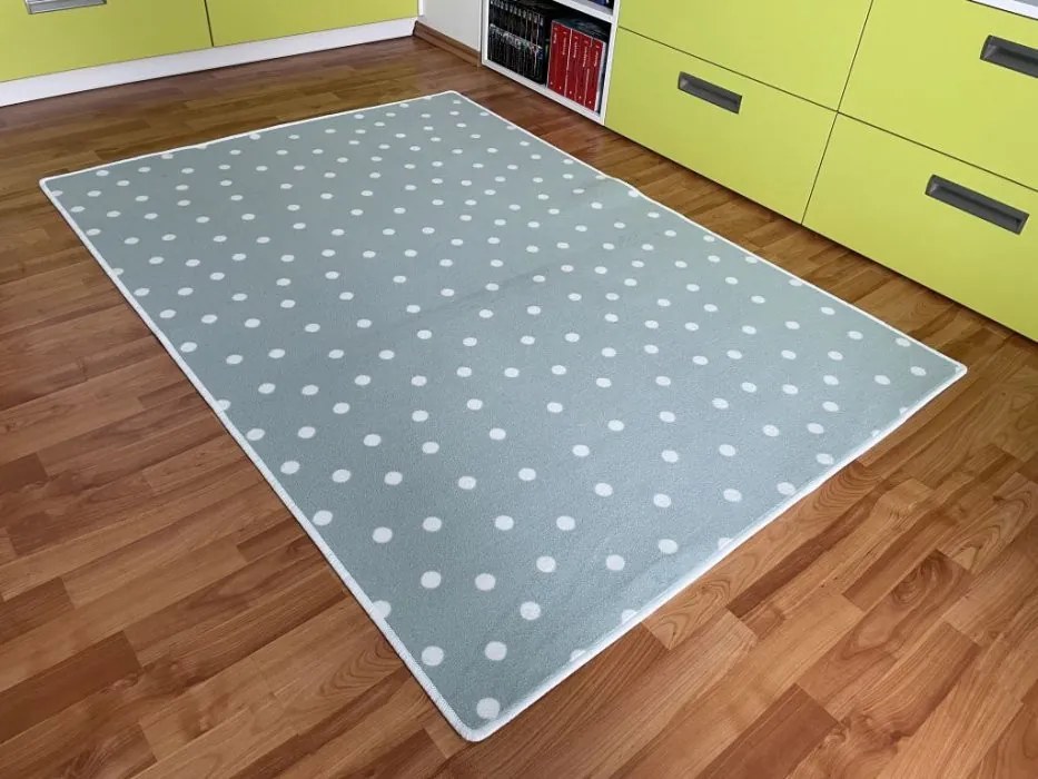 Vopi | Dětský koberec Puntík mintový - 60 x 60 cm