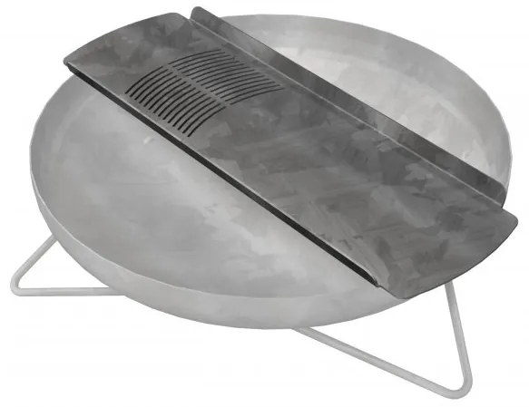 Grilovací plát na přenosné ohniště Ø 90 cm ✔ Surová ocel