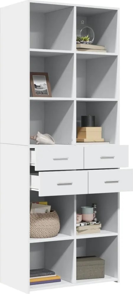 Skříň highboard bílá 70 x 42,5 x 185 cm kompozitní dřevo 3281462