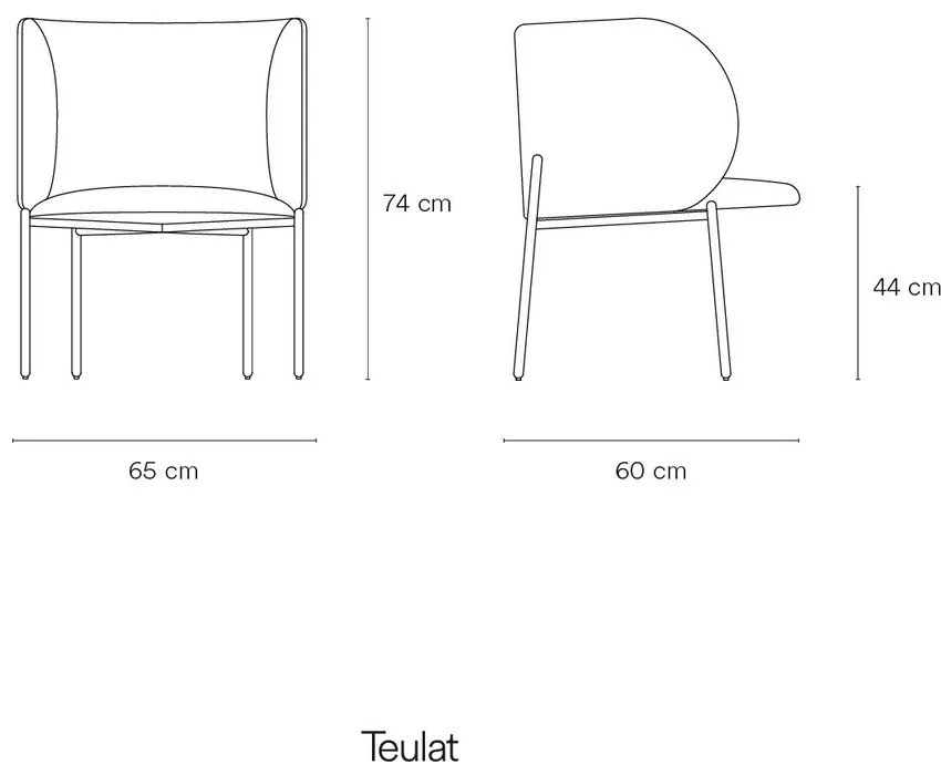 Oranžové křeslo z imitace kůže Mogi - Teulat