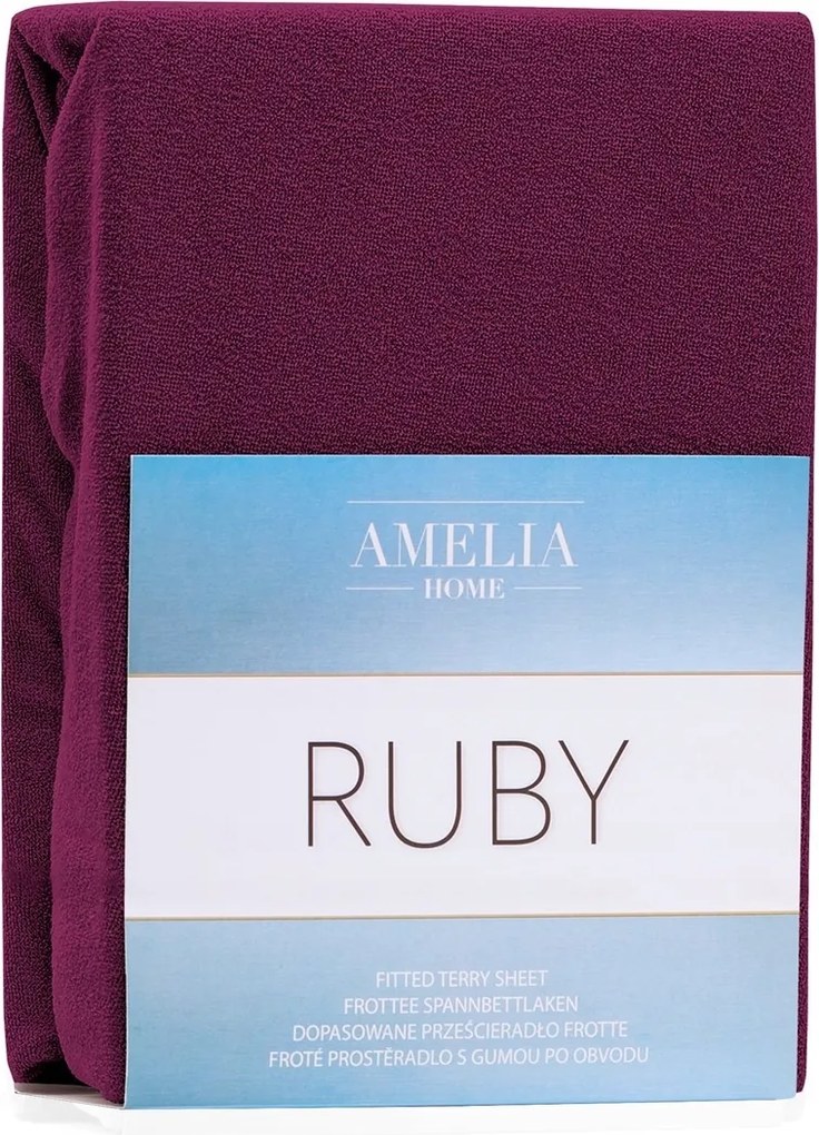 Ameliahome Ruby Prostěradlo Klasický Styl Materia -100-120x200- Bordová
