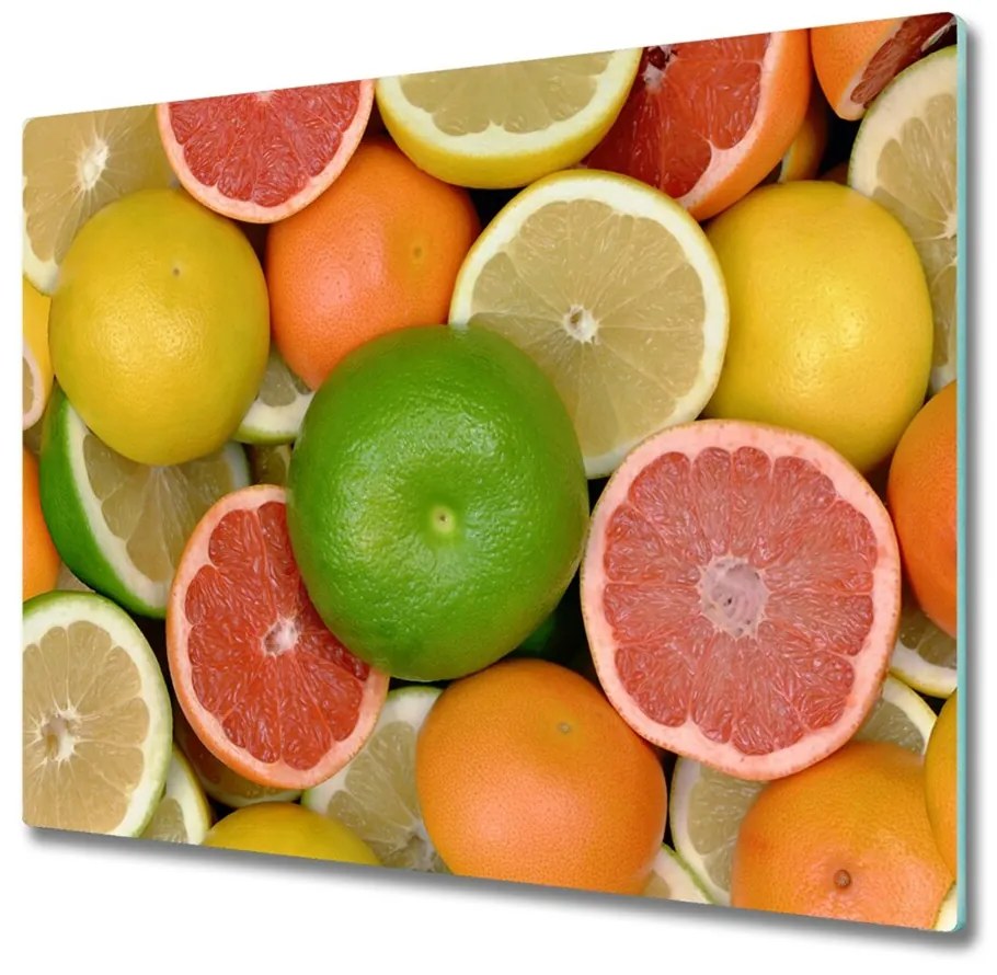 Skleněná krájecí deska Citrusové ovoce 60x52 cm