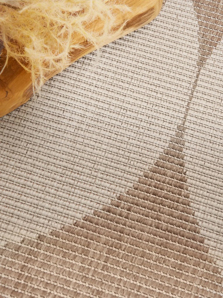 NORTHRUGS, Kusový koberec Duet Bowen 106245 Beige/White - na ven i na doma, 200x290, béžová, chodba / předsíň