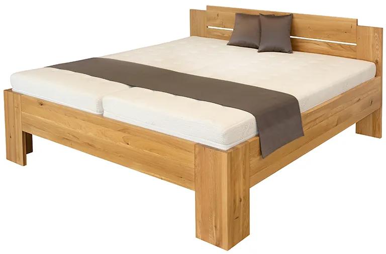 Ahorn Dřevěná postel Grado 190x80 Buk průběžná spárovka