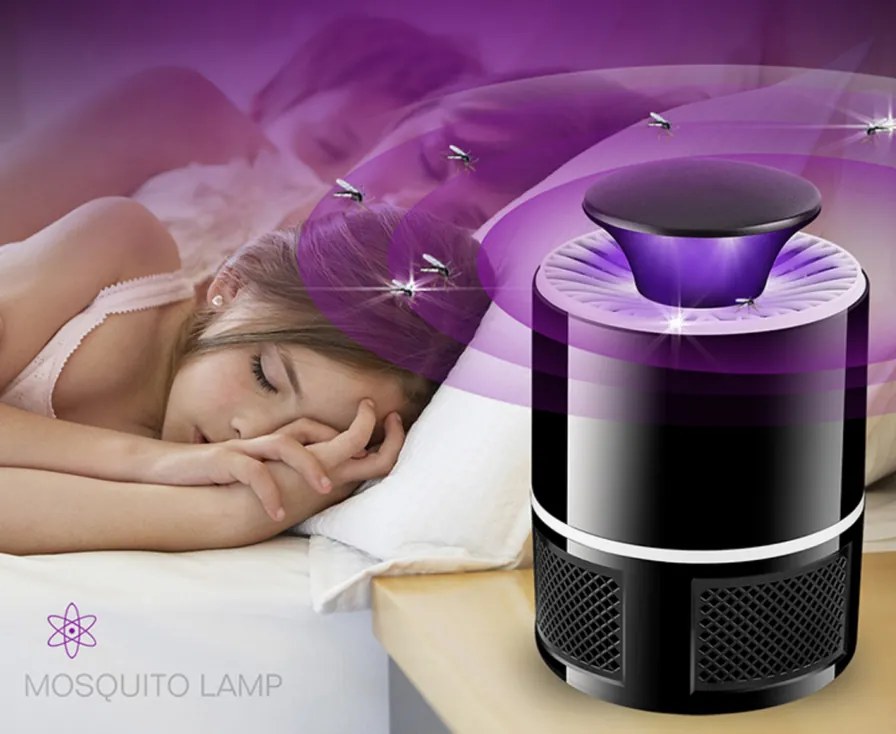 Herzberg HG‑03138 – 360° USB LED lampa s cyklónovým hubením komárů