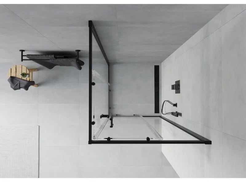 Mexen RIO - Čtvercový sprchový kout 90x90 cm, černá, 860-090-090-70-00