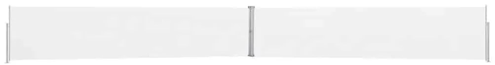 Zatahovací boční markýza / zástěna 170 x 1200 cm krémová 313394