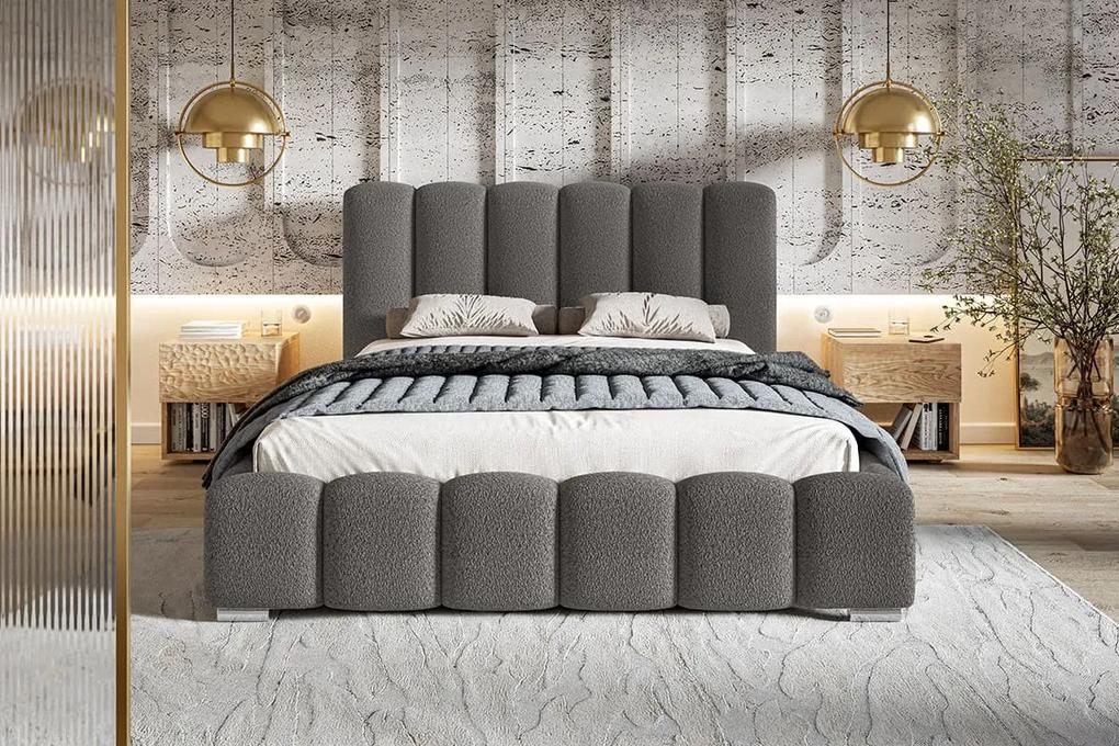Stylová čalouněná postel Talia 160x200 cm Barva: Černá - Amor 22