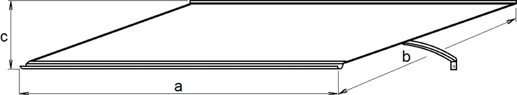 LANIT PLAST, s.r.o. stříška nad dveře LANITPLAST MELES 120/85 hnědá LG653