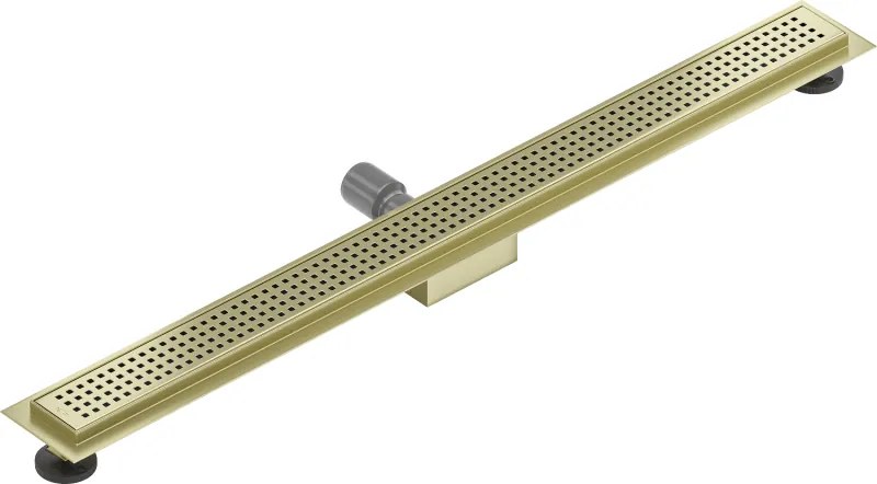 Mexen Flat, lineární podlahový žlab 80 cm, M08, zlatá matná, 1A25080-15