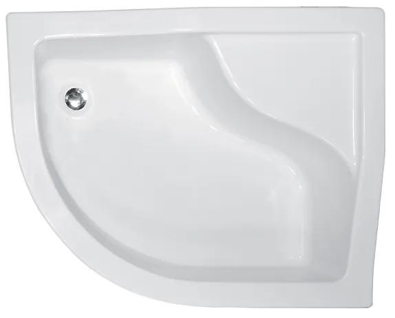 Besco Asymetrická sprchová akrylátová vanička MAXI AS 100x80 (120x85) Barva: Bílá, Rozměry (cm): 120x85, Orientace: Pravá