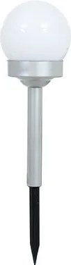 JU Solární lampa – plastová koule 10 cm,
1 bílá LED