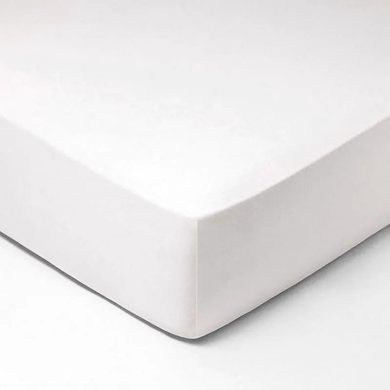 DekorTextil Jersey napínací prostěradlo bílé - (š/d/v) 90 x 200 x 20 cm