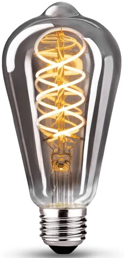 SPIRAL Designová LED žárovka šedá 6W