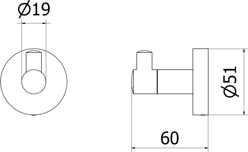 Mexen Remo, 1-háček na ručník, broušená ocel, 70507351-97