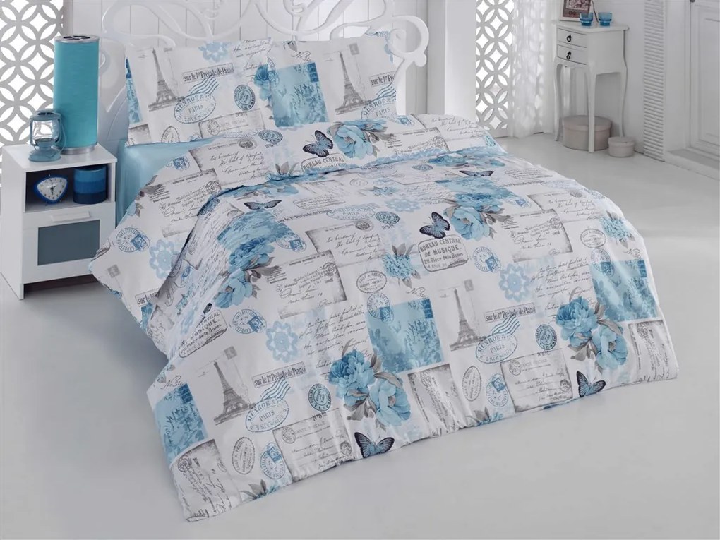 Brotex prehoz na postel jednolůžkový Paris modrá 140 x 200 cm