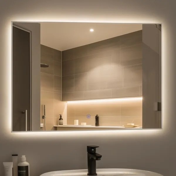 Brilagi -LED Koupel. zrcadlo DESIO LED/28W/230V 60x80 cm IP44 CRI 90 stm. + CCT