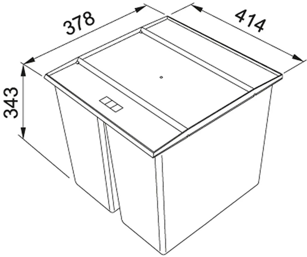 Franke Easysort 450-2-0 (2×14,5 l), odpadkový koš 121.0494.182
